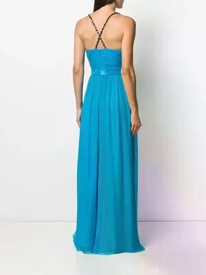 Emilio Pucci Sequinned Neckline Long Dress
