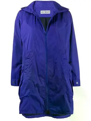 Issey Miyake 2000s Zip-up Raincoat - Purple