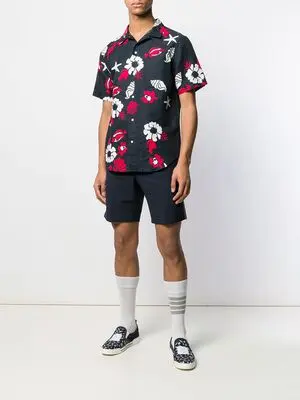 Thom Browne Rwb Multi Heavy Voile Short Sleeve Shirt