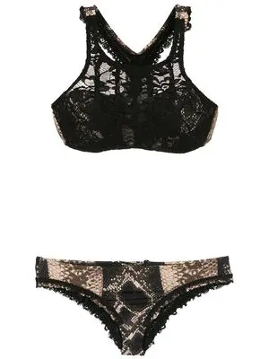 AMIR SLAMA Lace Bikini Set - Black