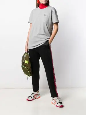 DIESEL® Cotton Blend Track Pants With Knitted Bands