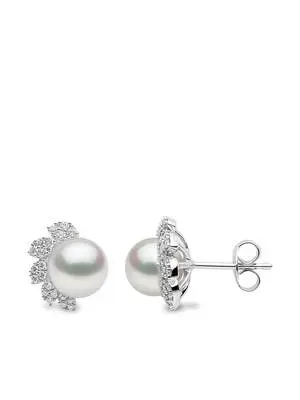 Yoko London Trend Freshwater Pearl And Diamond Earrings