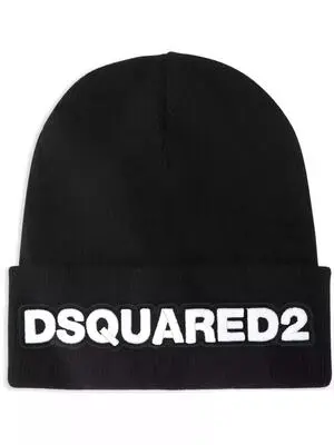 Dsquared2 Logo-appliqué Wool Beanie