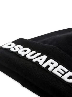 Dsquared2 Logo-appliqué Wool Beanie