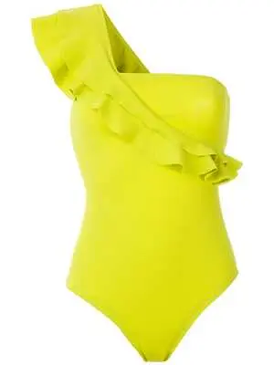 CLUBE BOSSA Clube Bossa Siola Ruffle Swimsuit Yellow