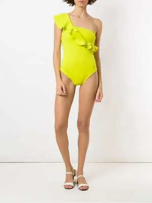 CLUBE BOSSA Siola Ruffle Swimsuit - Yellow