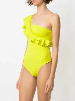 CLUBE BOSSA Siola Ruffle Swimsuit - Yellow