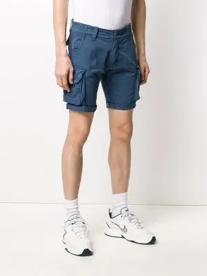 Alpha Industries Side Pocket Shorts - Blue