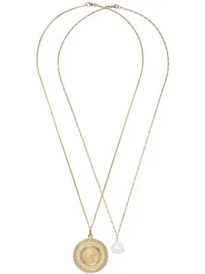 WOUTERS & HENDRIX 18kt Pearl And Coin Pendant Necklaces - Gold