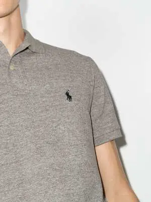 Polo Ralph Lauren Embroidered Logo Polo Shirt - Grey