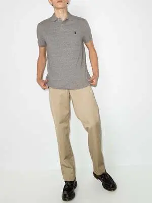Polo Ralph Lauren Embroidered Logo Polo Shirt - Grey