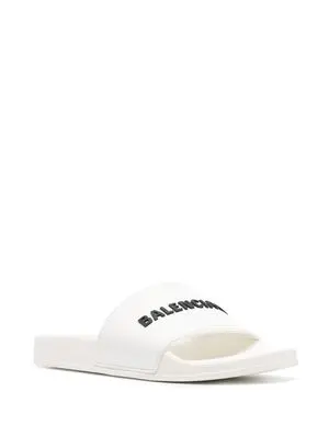 Balenciaga Logo-embossed Slides