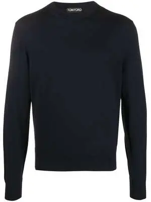 TOM FORD Crew Neck Jumper - Blue
