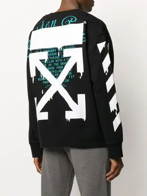 Off-White Dripping Arrows Crew Neck Sweatshirt