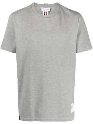 Thom Browne Rwb-stripe Piqué T-shirt - Grey