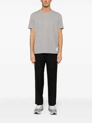 Thom Browne Rwb-stripe Piqué T-shirt - Grey