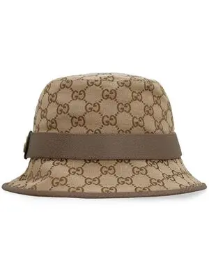 Gucci Gg Supreme Canvas Bucket Hat - Neutrals