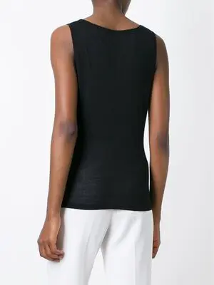 N.peal Fine-knit Tank Top - Black