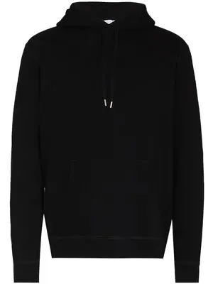 Sunspel Drawstring Cotton Hoodie - Black