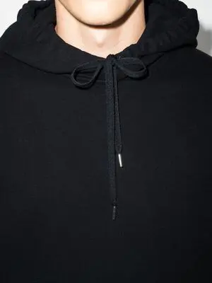 Sunspel Drawstring Cotton Hoodie - Black