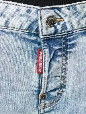 Dsquared2 Straight Leg Acid Wash Jeans