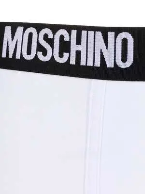 Moschino Logo Boxers - White