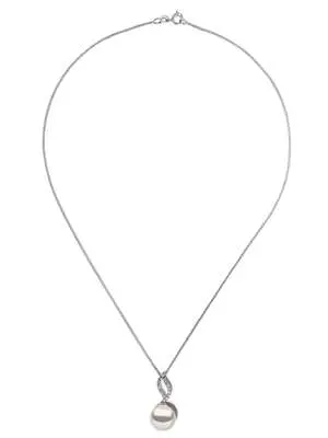 Yoko London 18kt White Gold South Sea Pearl And Diamond Pendant Necklace - Silver
