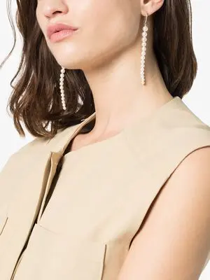 Mateo 14kt Gold Pearl And Diamond Drop Earrings