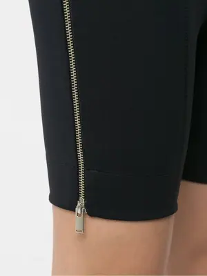GLORIA COELHO Zipped Biker Shorts