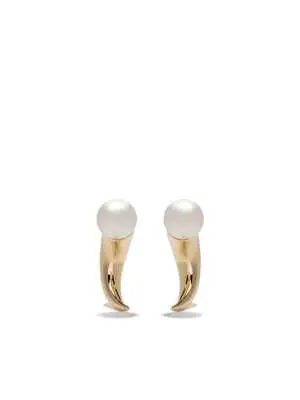 TASAKI 18kt Danger Horn Pearl Earrings - Gold