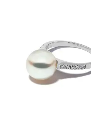 Yoko London 18kt White Gold Pearl And Diamond Ring