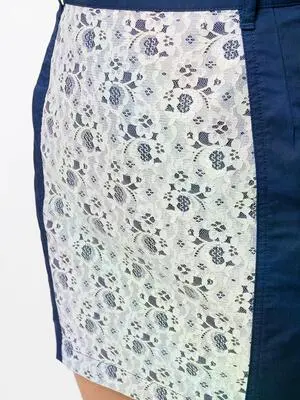JEAN PAUL GAULTIER Floral Lace Panel Mini Skirt