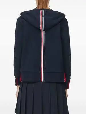 Thom Browne Rwb Stripe Cotton Hoodie