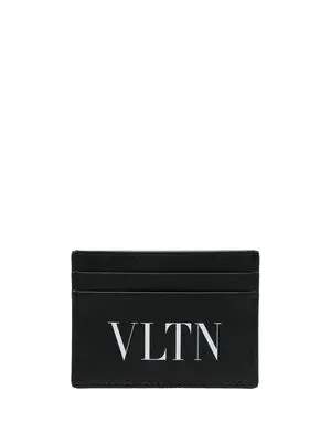 Valentino Garavani Vltn Logo-print Cardholder - Black