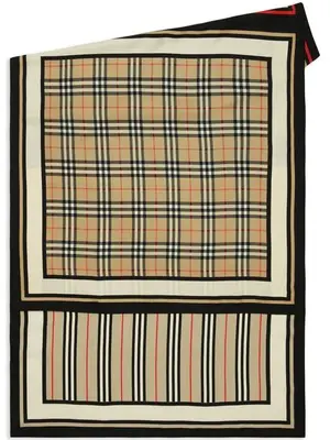 Burberry Montage Print Silk Scarf - Neutrals