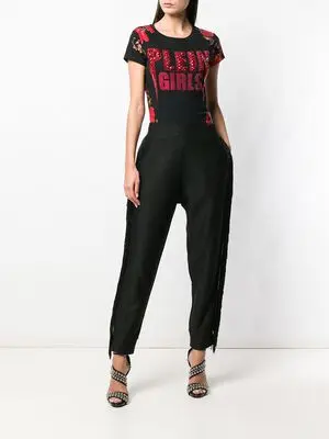 Philipp Plein Fringed Trim Track Pants