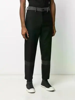 DIESEL® Cotton Denim Waistband Straight-leg Chinos
