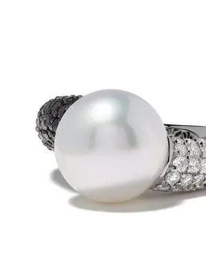 Yoko London 18kt White Gold South Sea Pearl And Diamond Ring