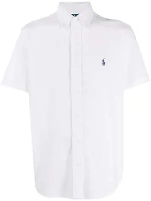 Polo Ralph Lauren Embroidered Logo Polo Shirt - White