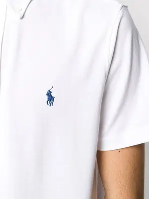 Polo Ralph Lauren Embroidered Logo Polo Shirt - White