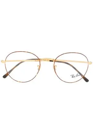 Ray-ban Round-frame Glasses - Gold