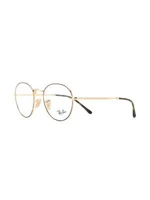Ray-ban Round-frame Glasses - Gold