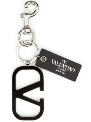 Valentino Garavani Vlogo Signature Keyring - Black