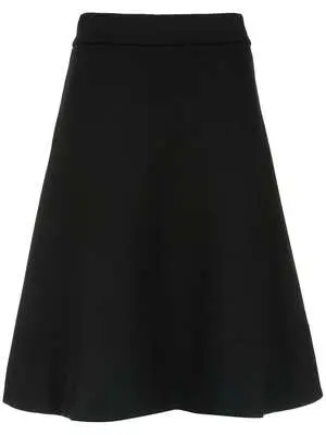 AMIR SLAMA Flared Midi Skirt - Black