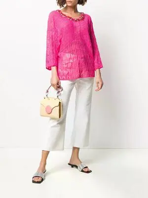 Blumarine Embellished Knit Blouse