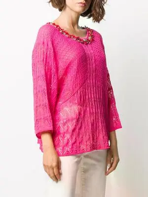 Blumarine Embellished Knit Blouse