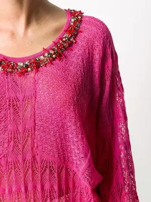 Blumarine Embellished Knit Blouse