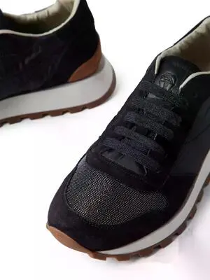 Brunello Cucinelli Monili-embellished Toe Sneakers - Black