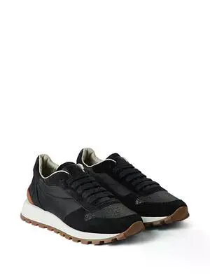 Brunello Cucinelli Monili-embellished Toe Sneakers - Black