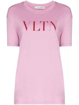 Valentino Garavani Vltn Logo T-Shirt In Pink - 50% Off | Editorialist